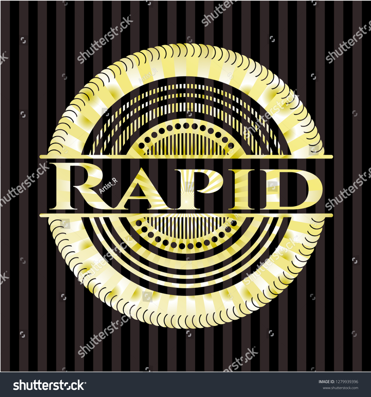 Rapid Gold Badge Stock Vector (Royalty Free) 1279939396 | Shutterstock