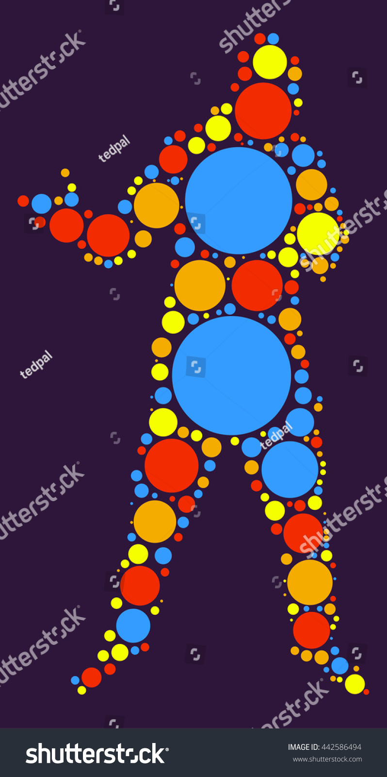 Rapper Shape Vector Design By Color Stock Vector (Royalty Free ...