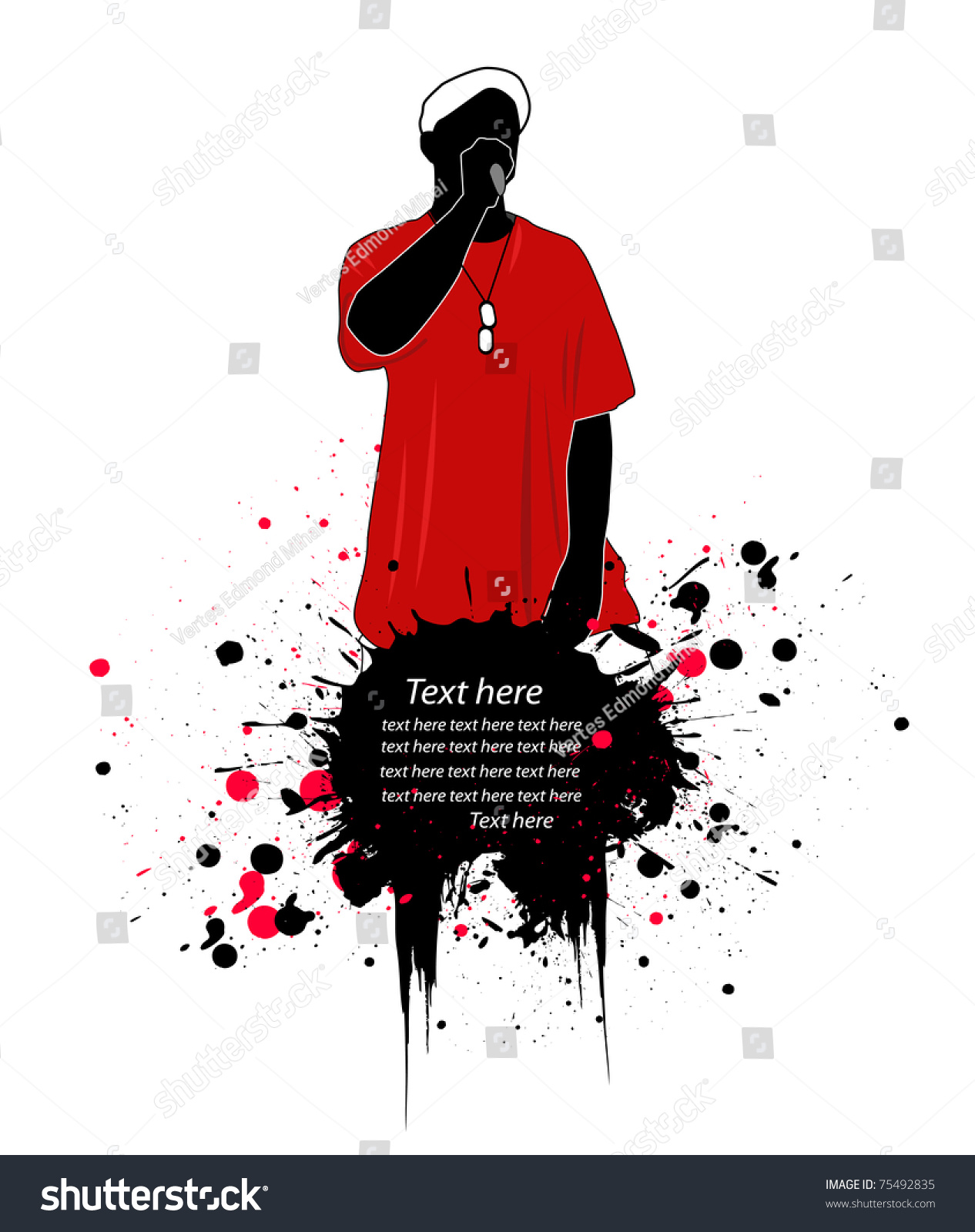 Rapper Vector Illustration Stock Vector (Royalty Free) 75492835 ...