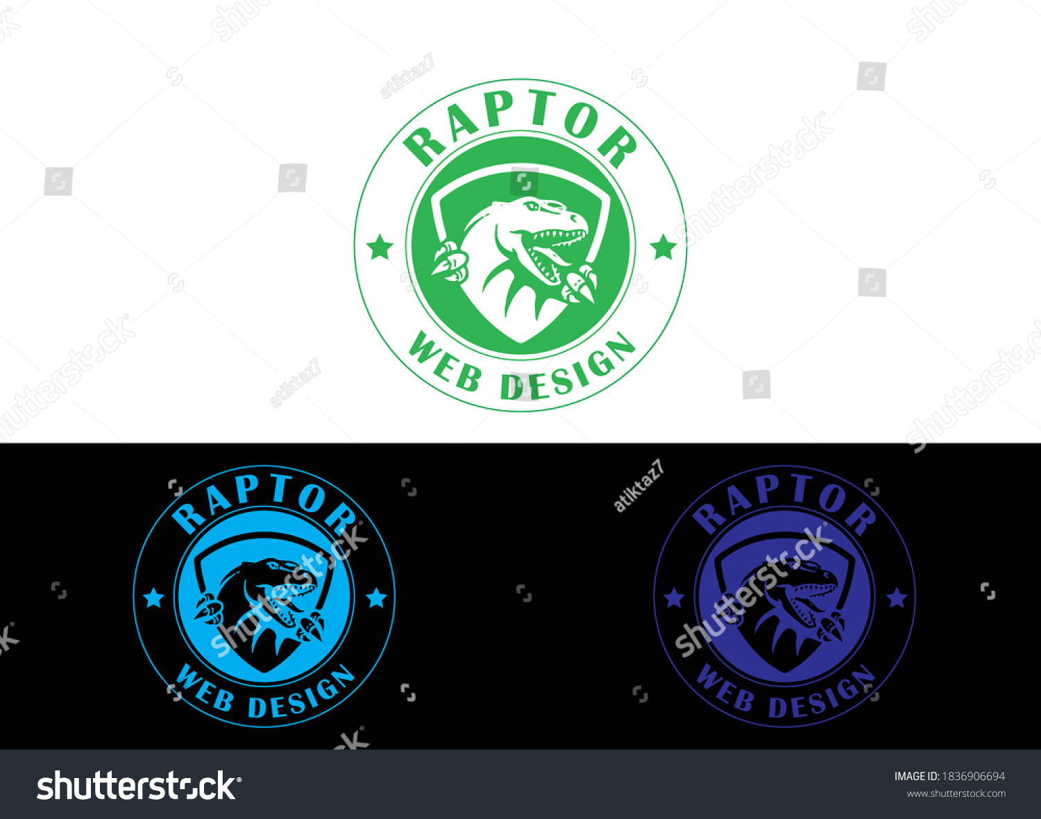 Raptor Logo Icon Design Vector Image Stock Vector (Royalty Free ...
