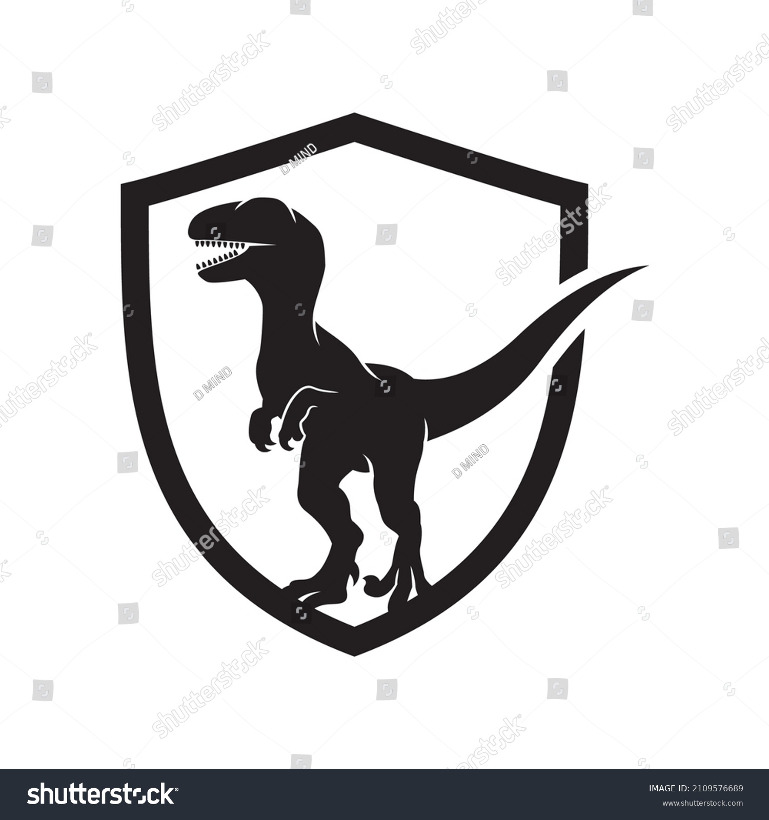 Raptor Shield Logo Design Element Stock Vector (Royalty Free) 2109576689
