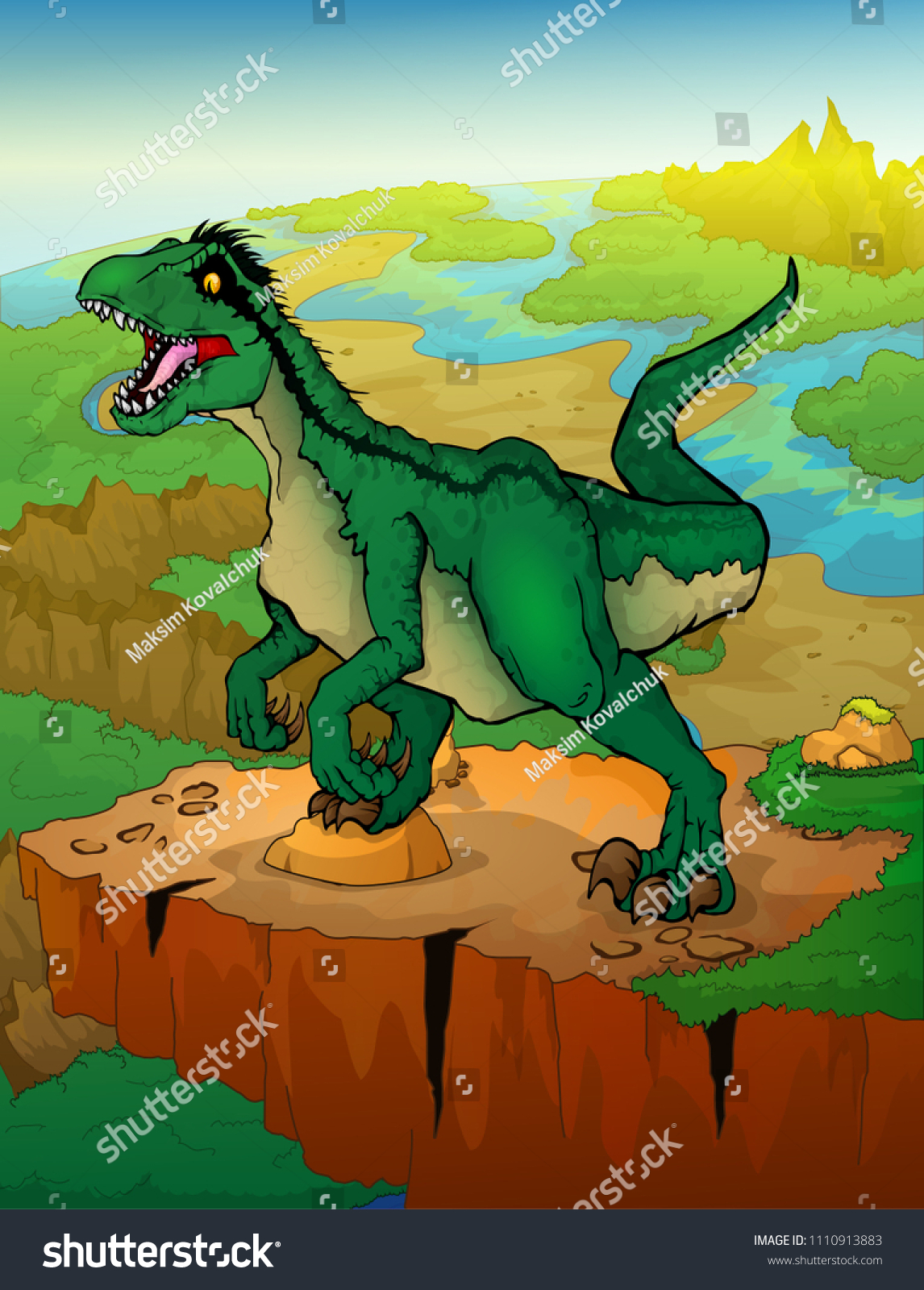 Raptor Landscape Background: เวกเตอร์สต็อก (ปลอดค่าลิขสิทธิ์ ...