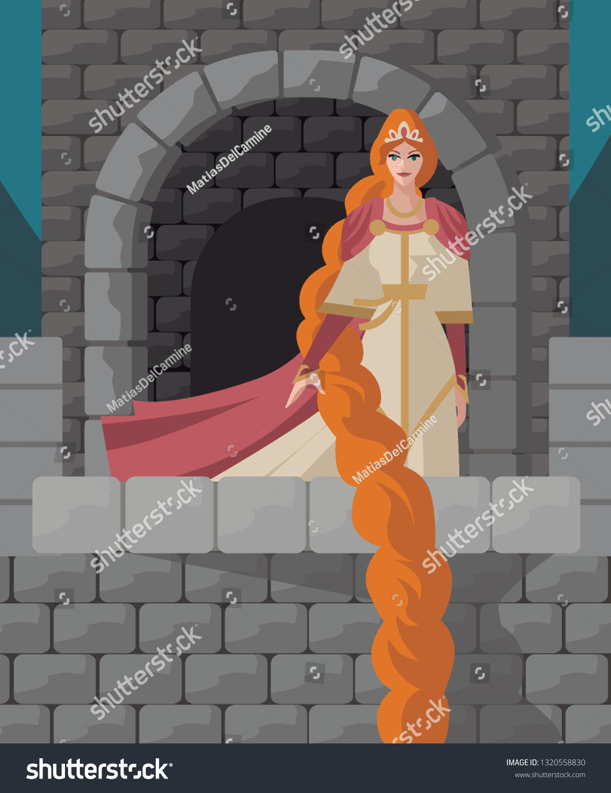 Rapunzel Classic Tale Stock Vector (Royalty Free) 1320558830 | Shutterstock