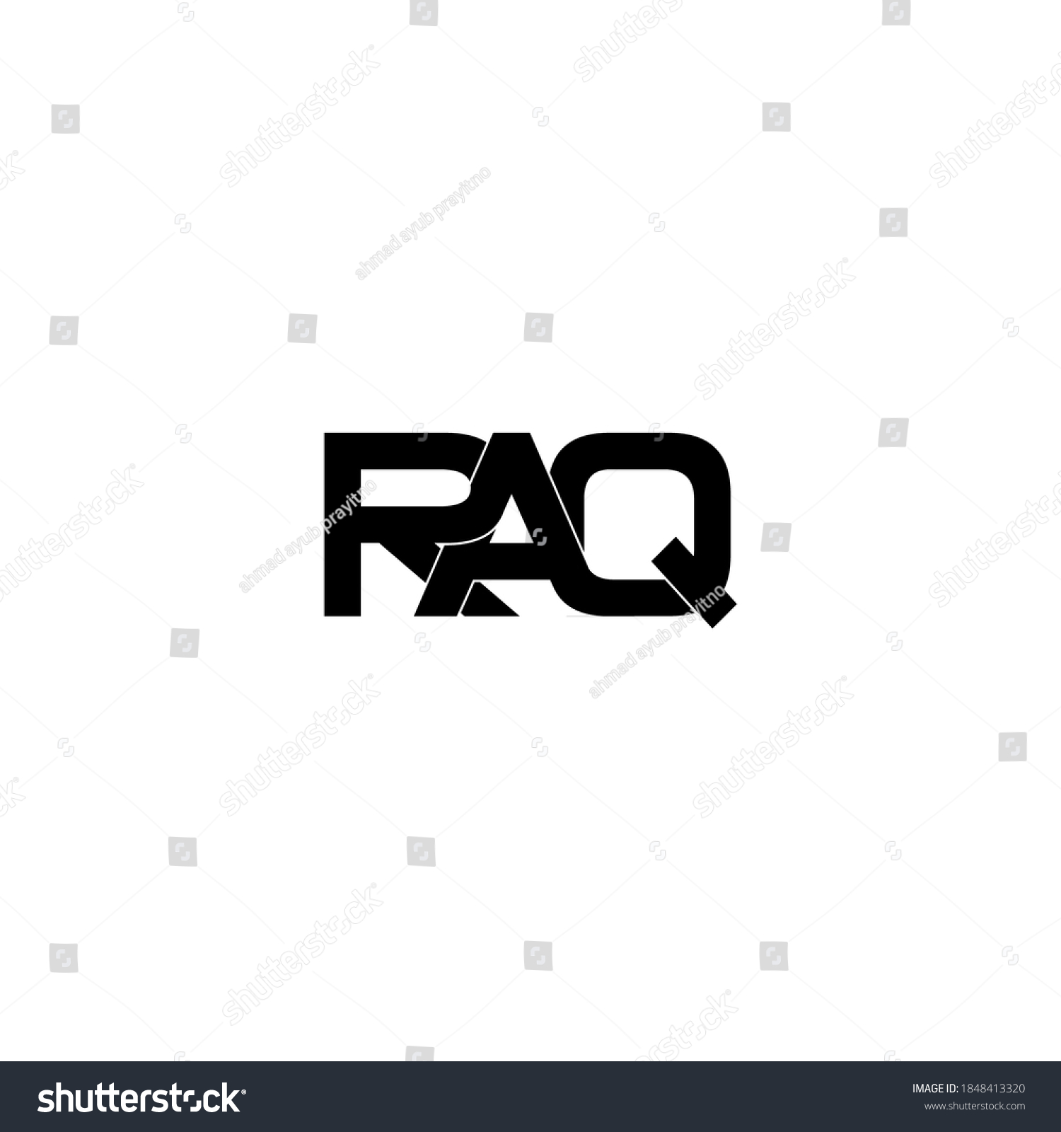 Raq Letter Original Monogram Logo Design 库存矢量图（免版税）1848413320 ...