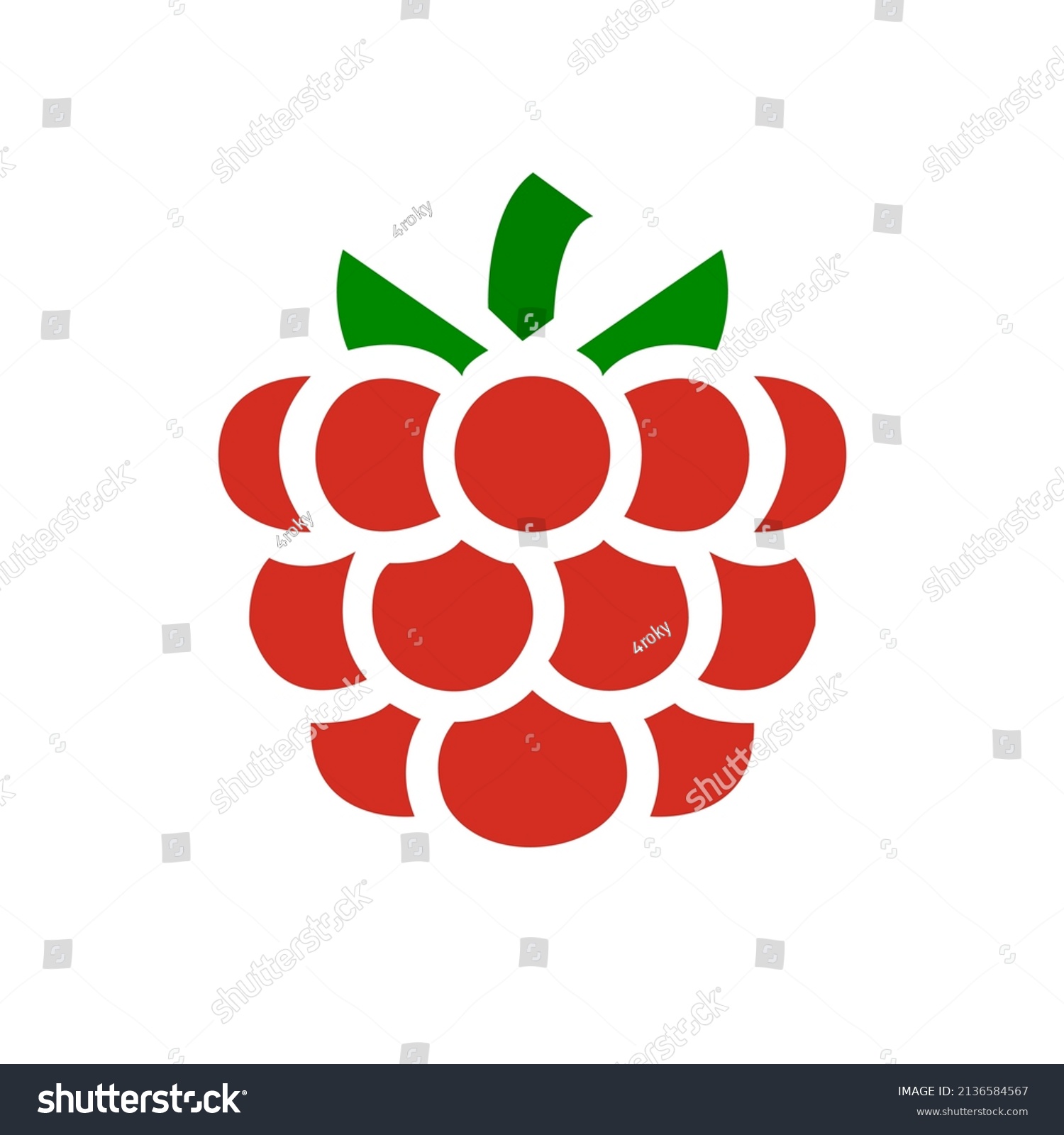 Raspberry Icon On White Background Vector Stock Vector (Royalty Free ...