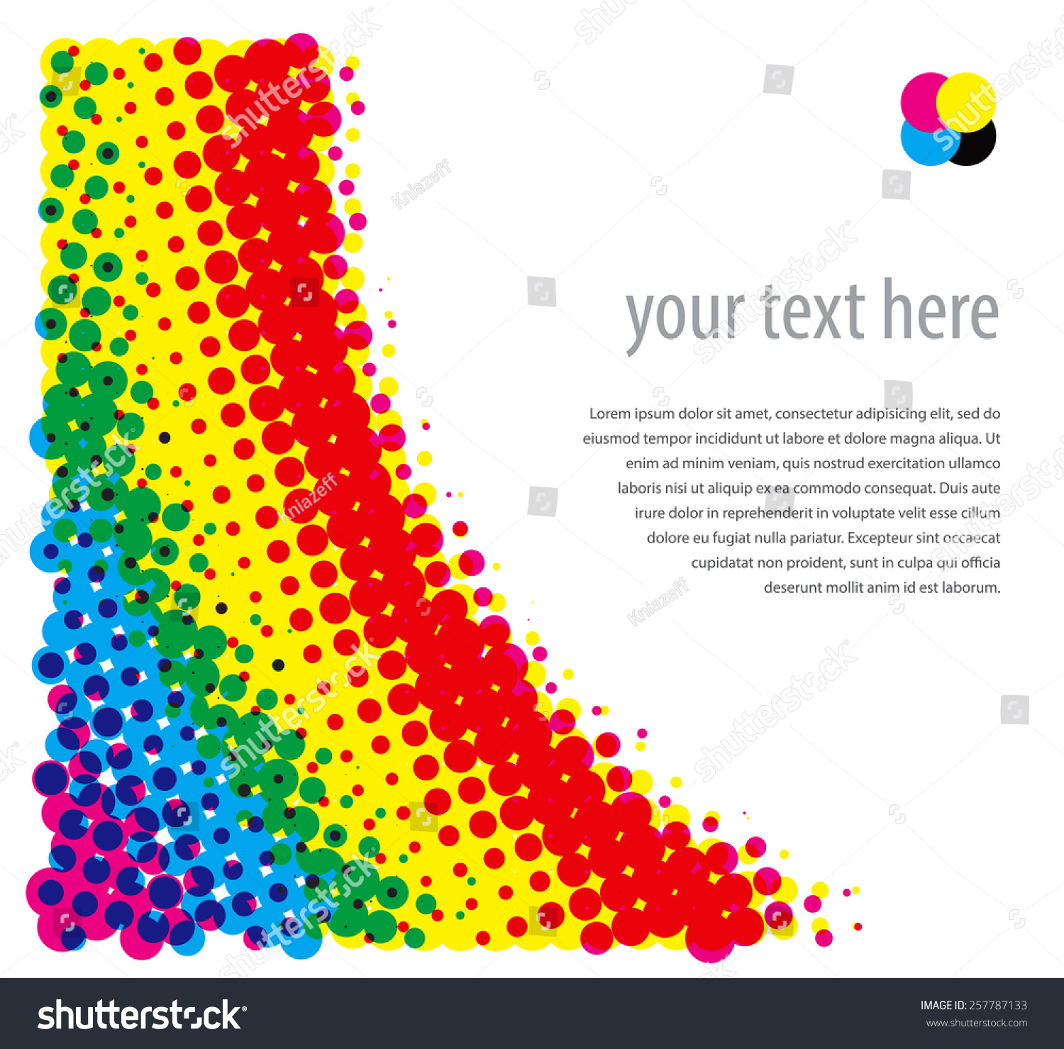 Rasterized Cmyk Halftone Dotty Background Vector Stock Vector (Royalty ...
