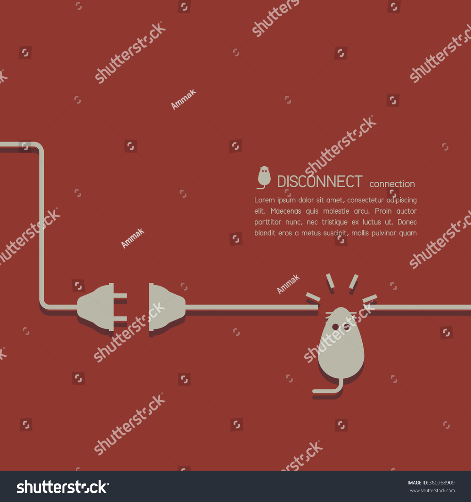 Rat Bite Connection Cable Disconnect Concept Stock Vector (Royalty Free ...