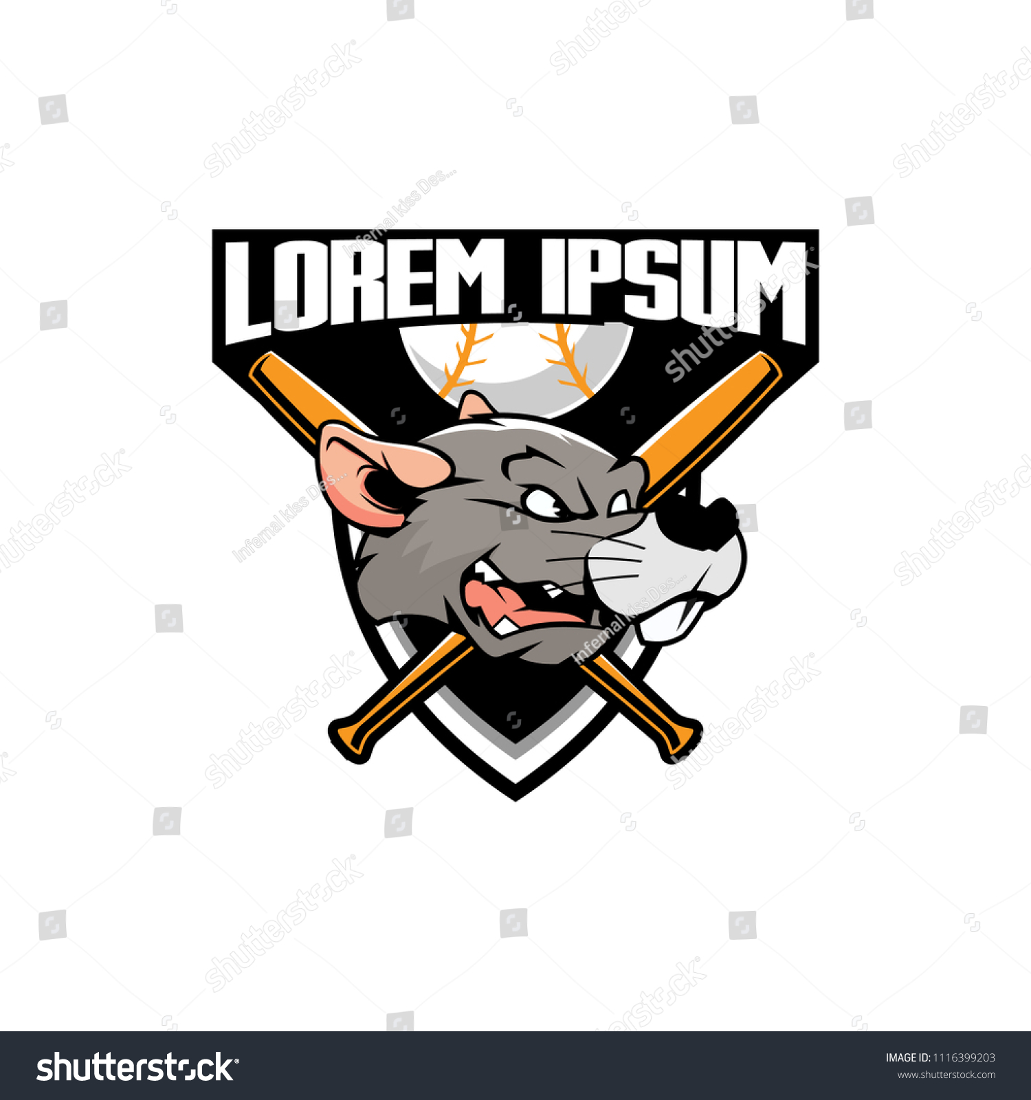 Rat Head Baseball Team Vector Logo: เวกเตอร์สต็อก (ปลอดค่าลิขสิทธิ์ ...