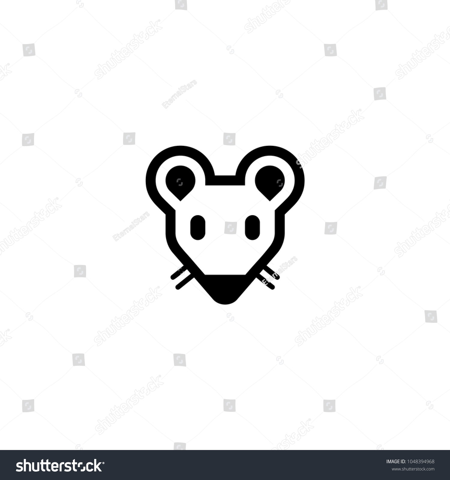 Rat Head Icon Vector Rat Icon Stock Vector (Royalty Free) 1048394968 ...