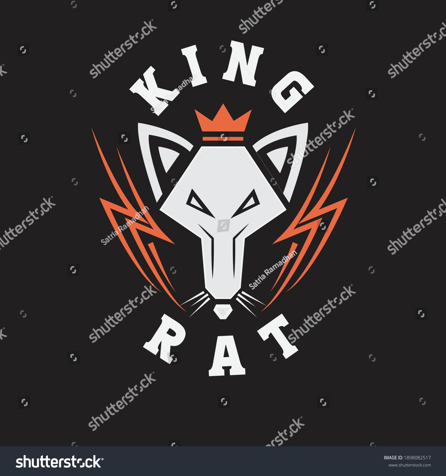 Rat Logo Badge Design Vector Stock Vector (Royalty Free) 1898082517