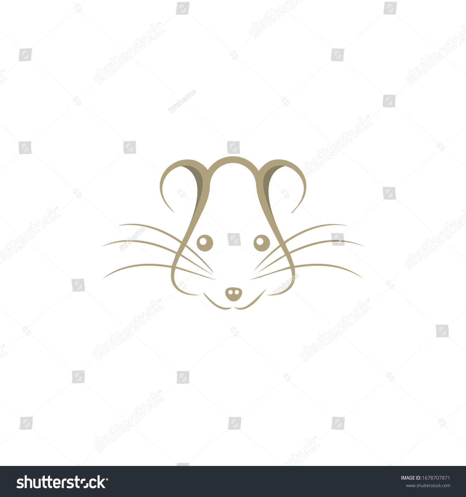 Rat Logo Vector Design Templates Stock Vector (Royalty Free) 1678707871 ...