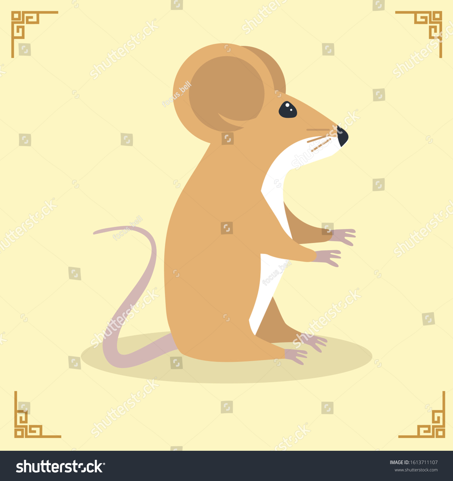 Rat Mouse Character Vector Illustration Stock Vector (Royalty Free ...