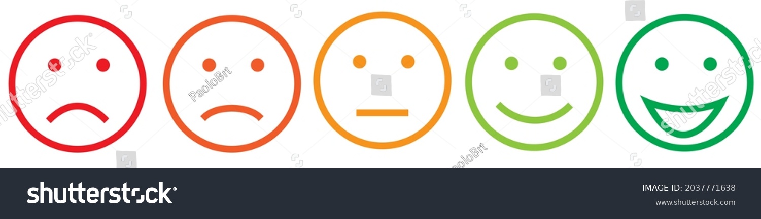 Rating Emotion Faces Vector Illustration Stock Vector (Royalty Free ...