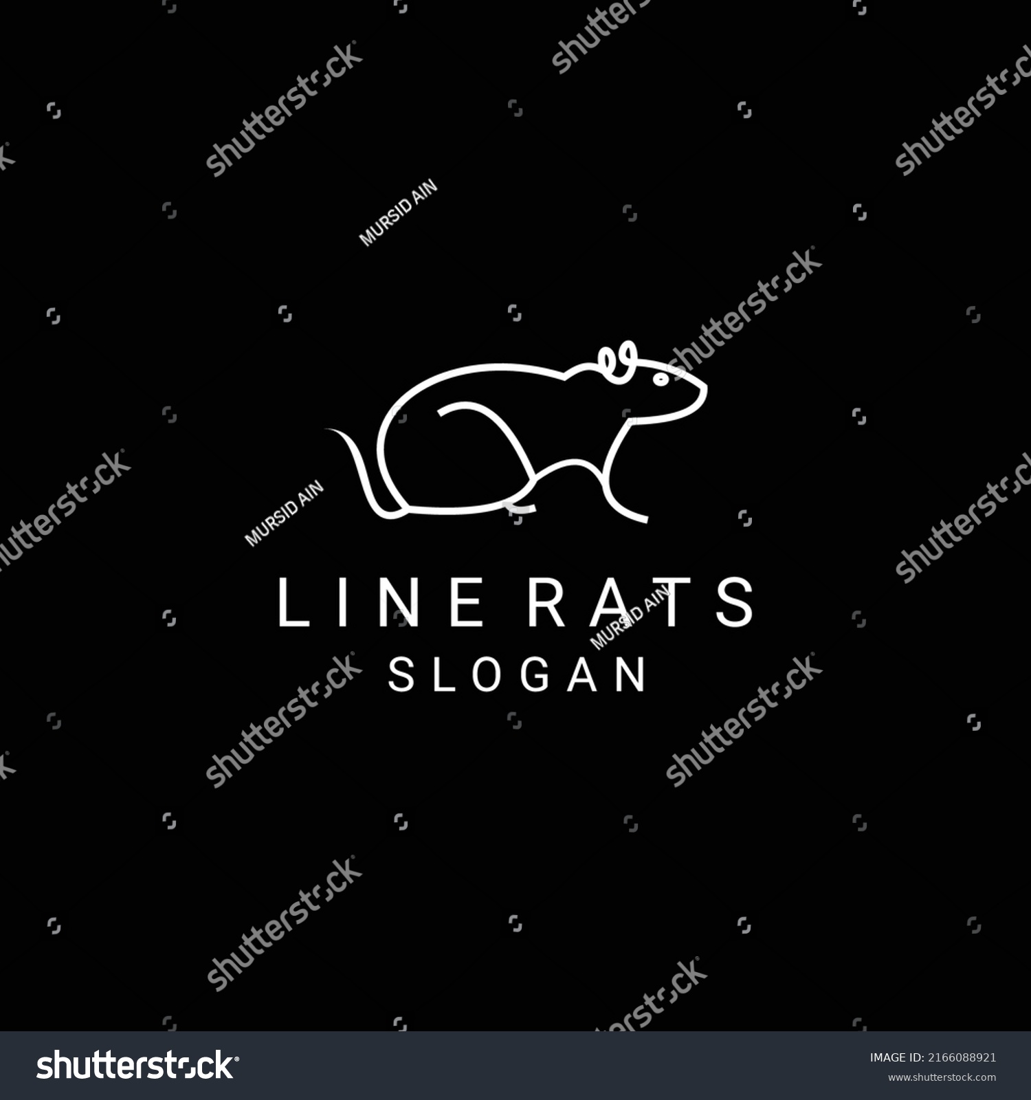 Rats Logo Design Icon Template Stock Vector (Royalty Free) 2166088921 ...