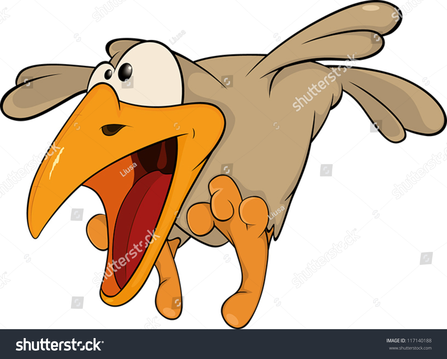 Raven Cartoon Stock Vector (Royalty Free) 117140188