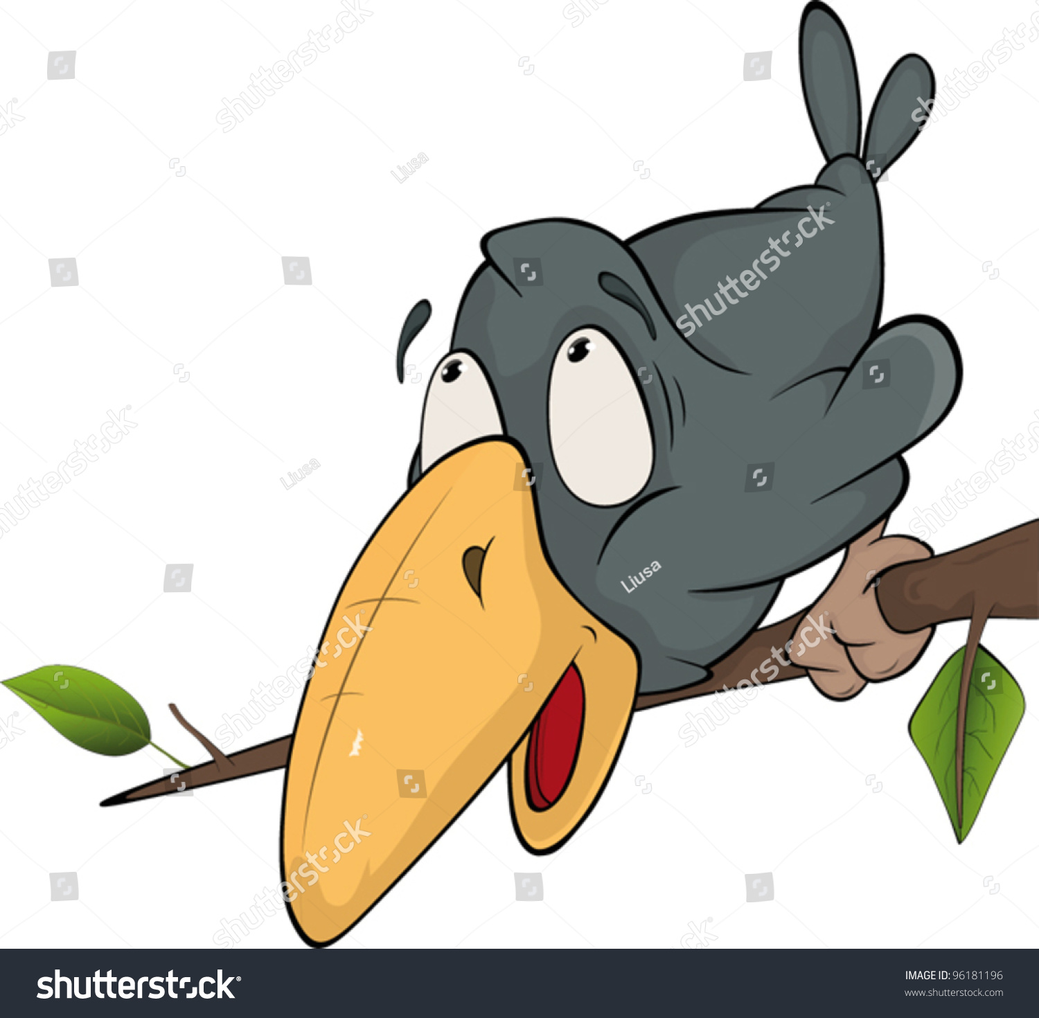 Raven Cartoon Stock Vector (Royalty Free) 96181196 | Shutterstock