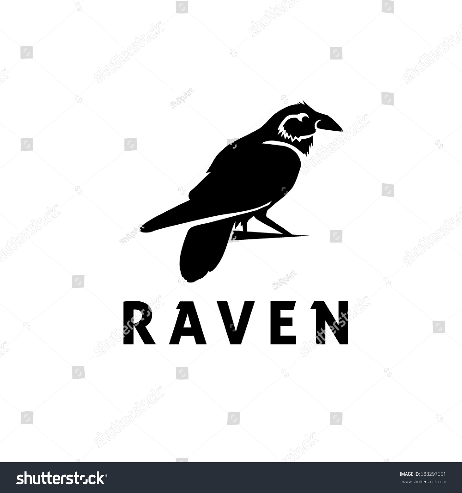 Raven Logo Stock Vector (Royalty Free) 688297651 | Shutterstock