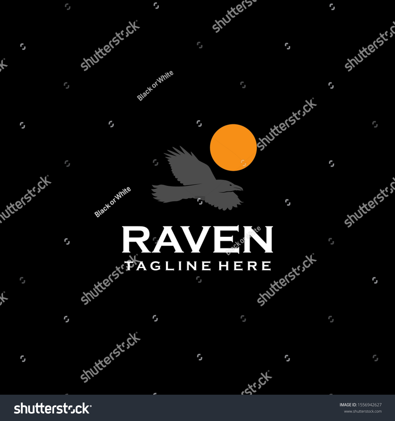 Raven Logo Design Vector Template Stock Vector (Royalty Free ...