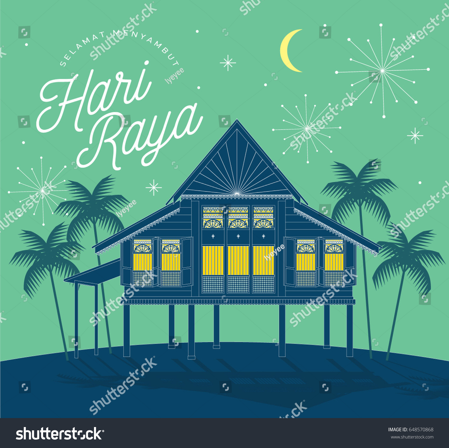 Raya Greetings Template Vectorillustration Stock Vector (Royalty Free ...