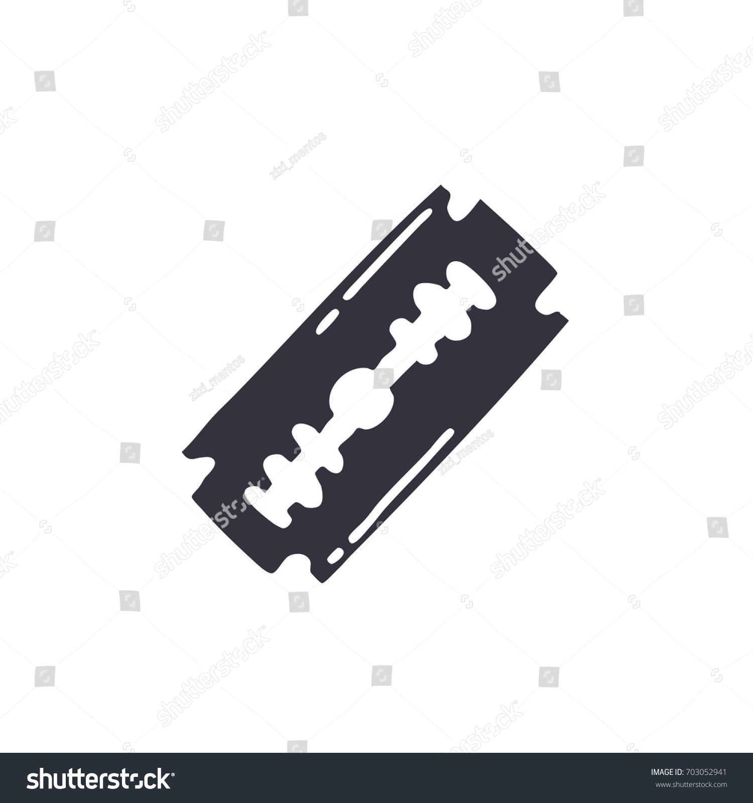 Razor Blade Doodle Icon Stock Vector (Royalty Free) 703052941 ...