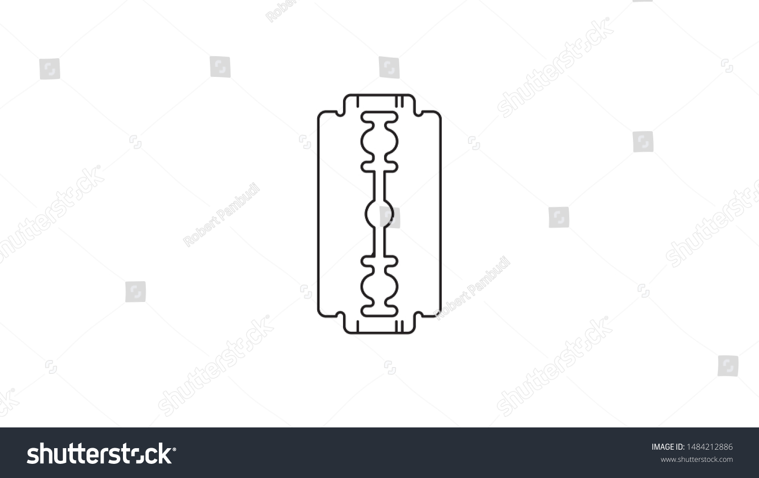 Razor Blade Flat Design Vector Illustration Stock Vector (Royalty Free ...