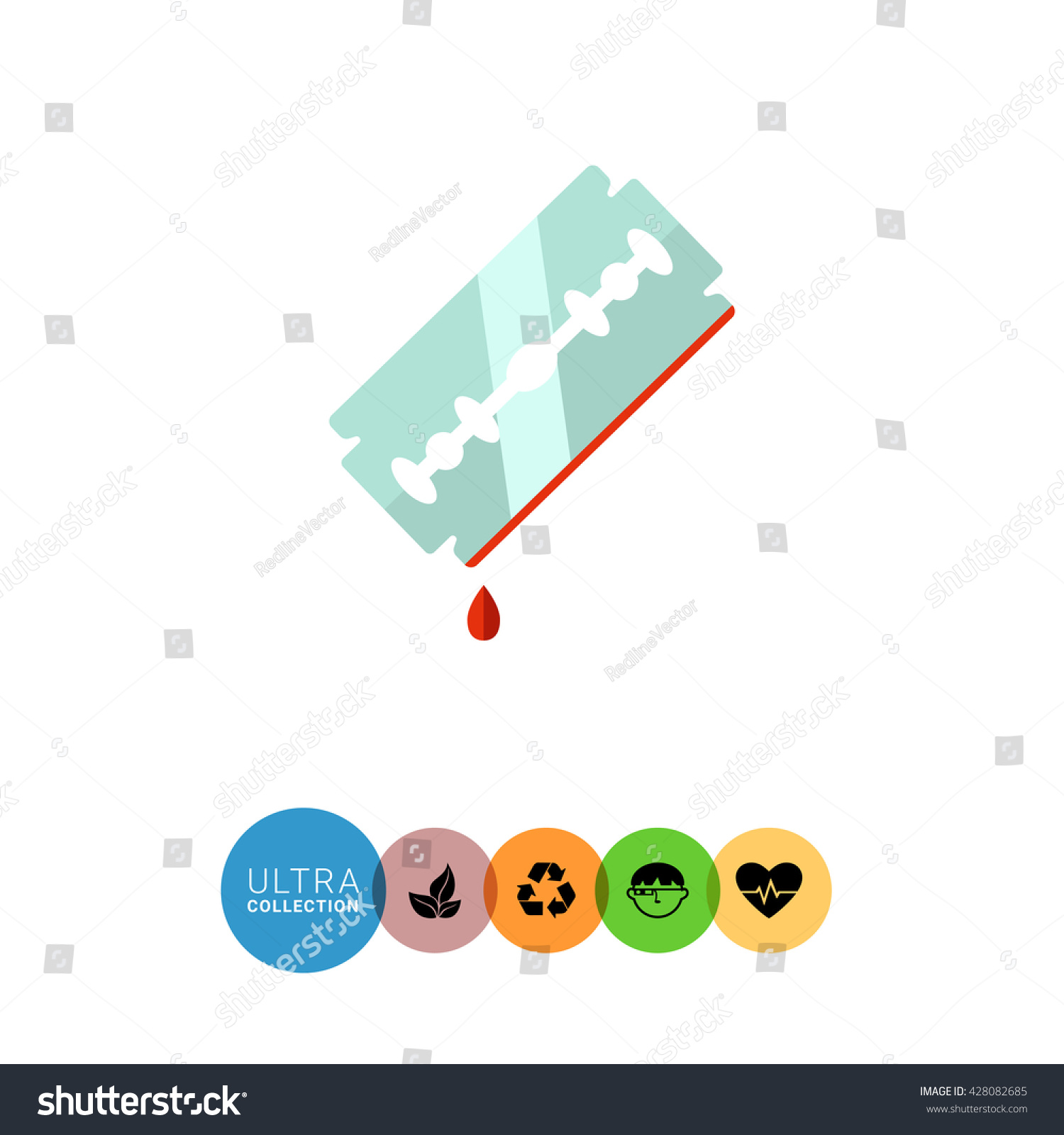 Razor Blade Blood Drop Stock Vector (Royalty Free) 428082685 | Shutterstock