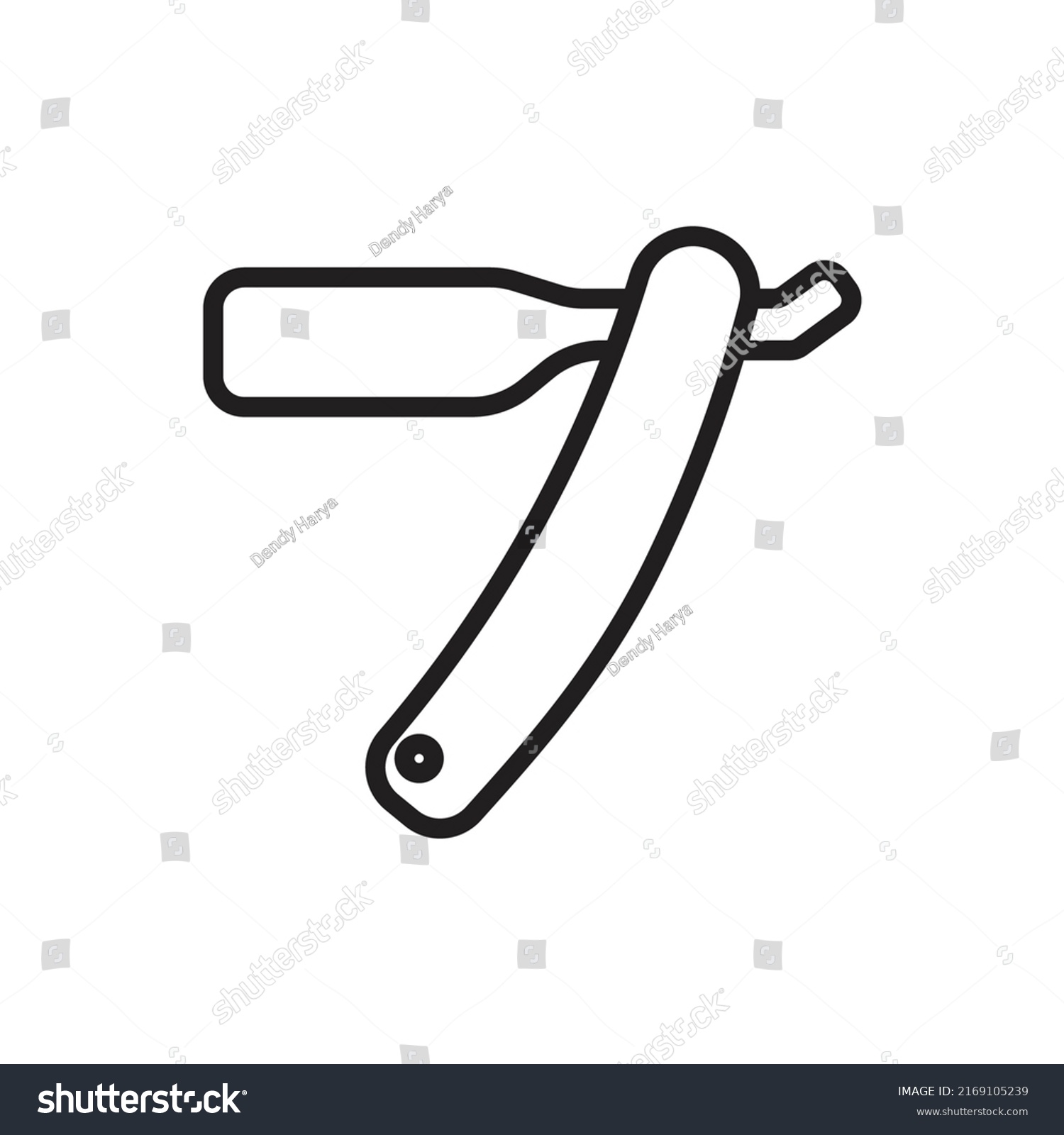 Razor Outline Icon Vector Illustration Stock Vector (Royalty Free ...