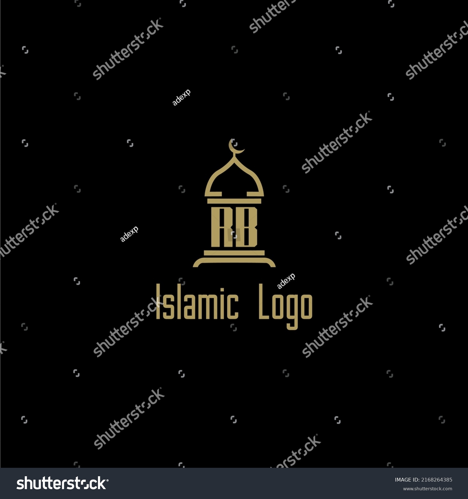 Rb Initial Monogram Islamic Logo Mosque Stock Vector (Royalty Free ...