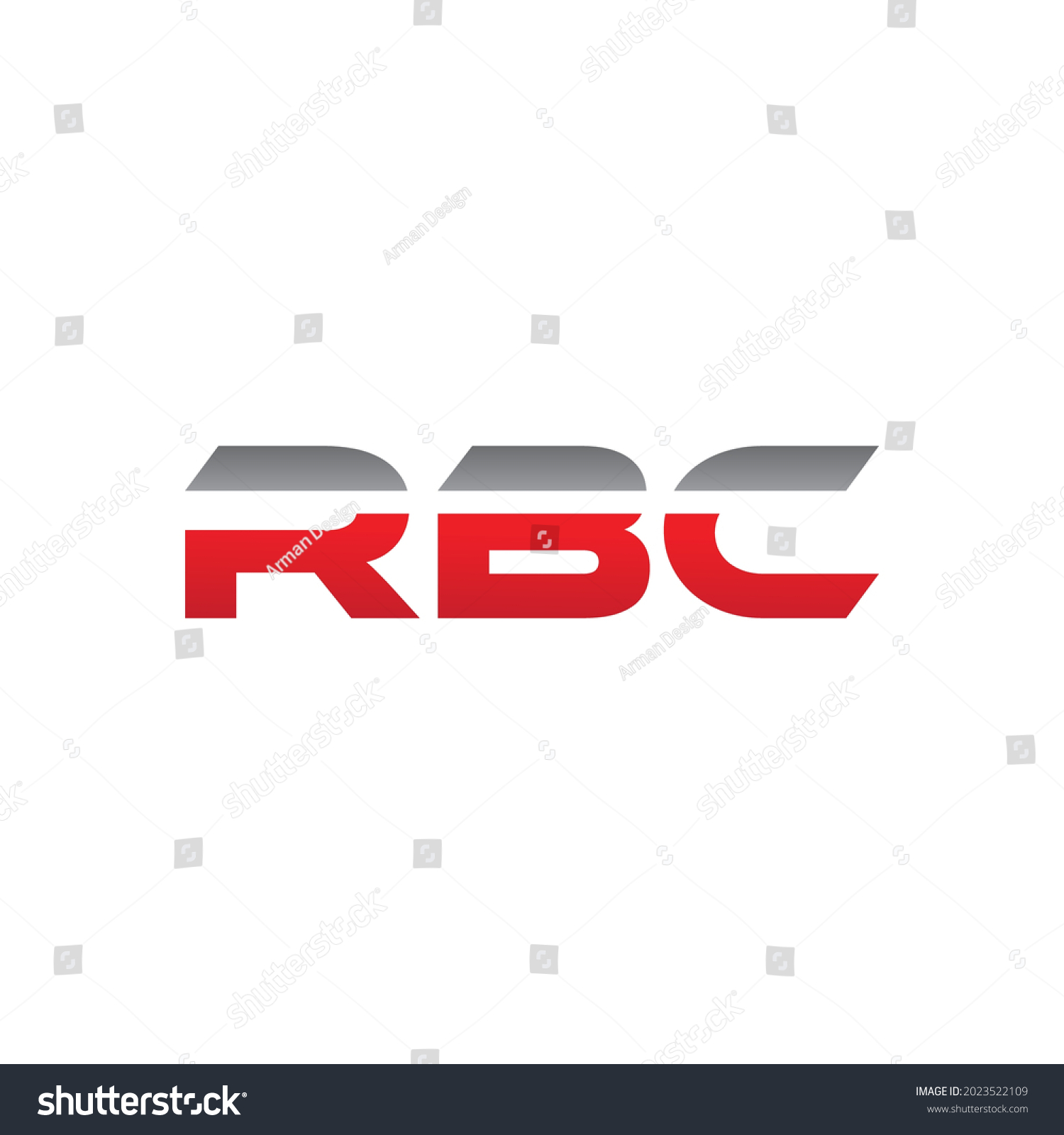Rbc Monogram Initial Letters Logo Design Stock Vector (Royalty Free ...