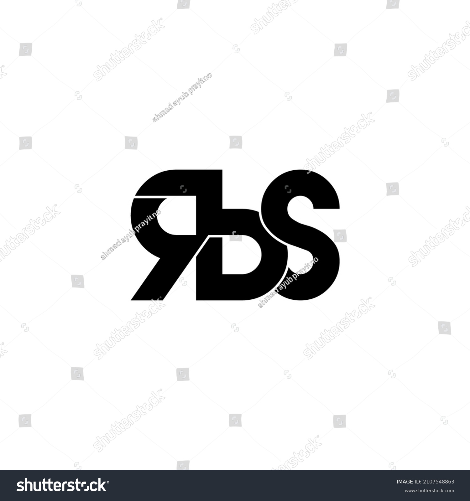Rbs Typography Letter Monogram Logo Design Stock Vector (Royalty Free ...