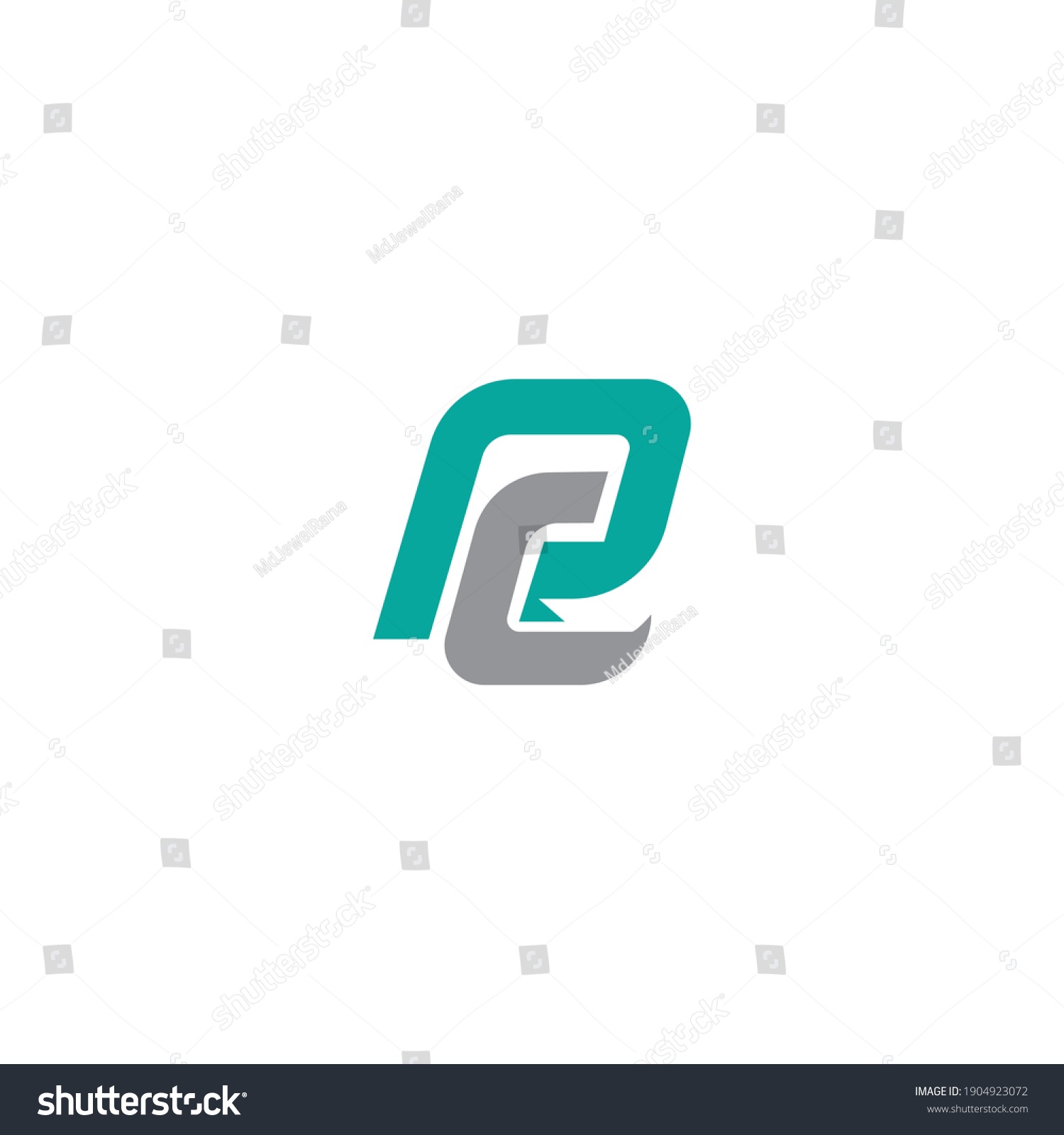 Rc Letter Logo Design Vector Template Stock Vector (Royalty Free ...