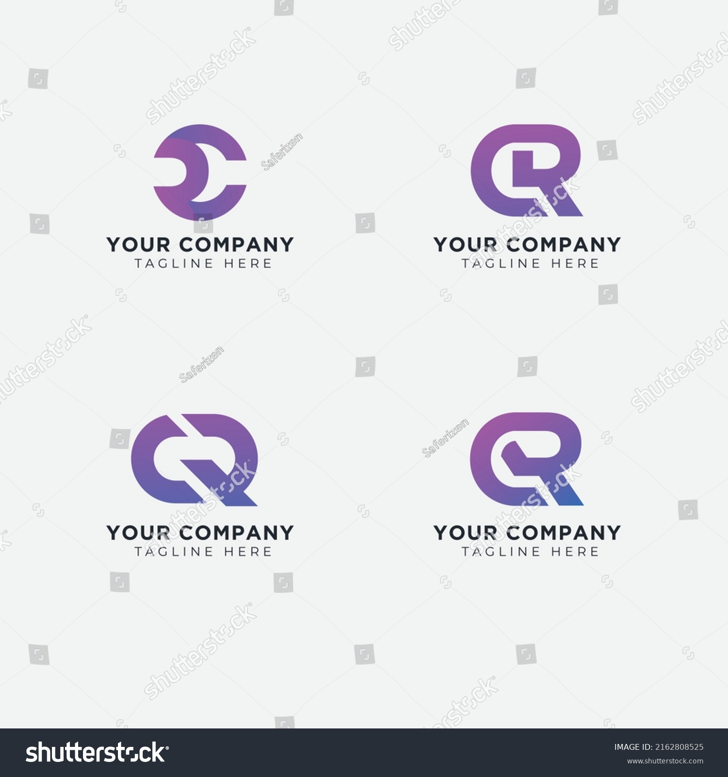 Rc Logo Design Lettering Simple Stock Vector (Royalty Free) 2162808525 ...