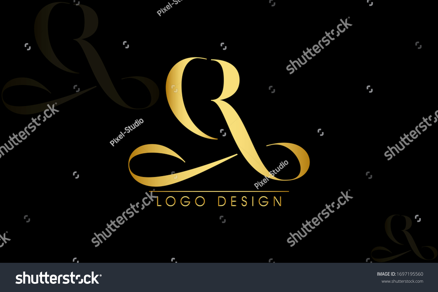 Rc Logo Icon Vector Template Stock Vector (Royalty Free) 1697195560