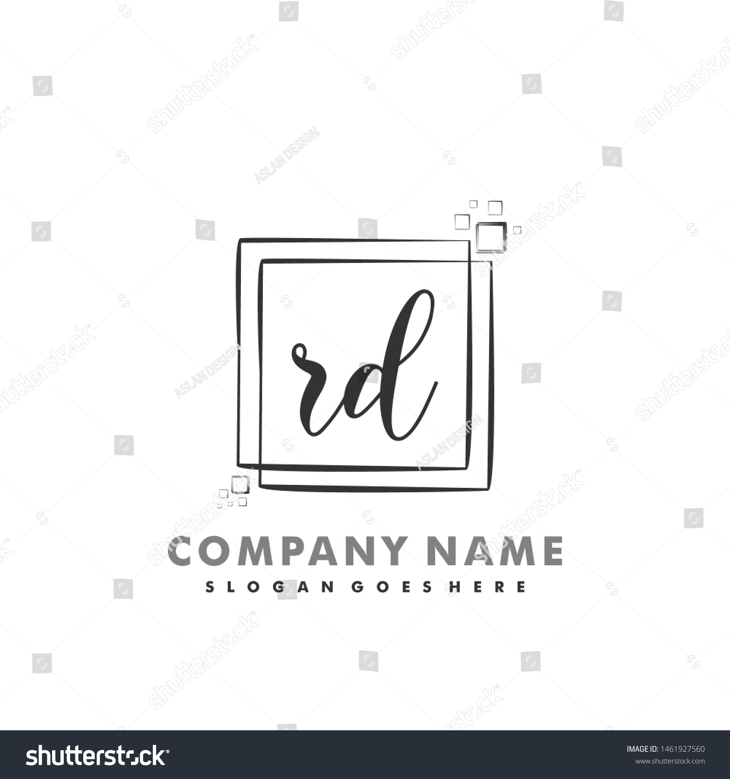 Rd Initial Beauty Monogram Logo Vector Stock Vector (Royalty Free ...