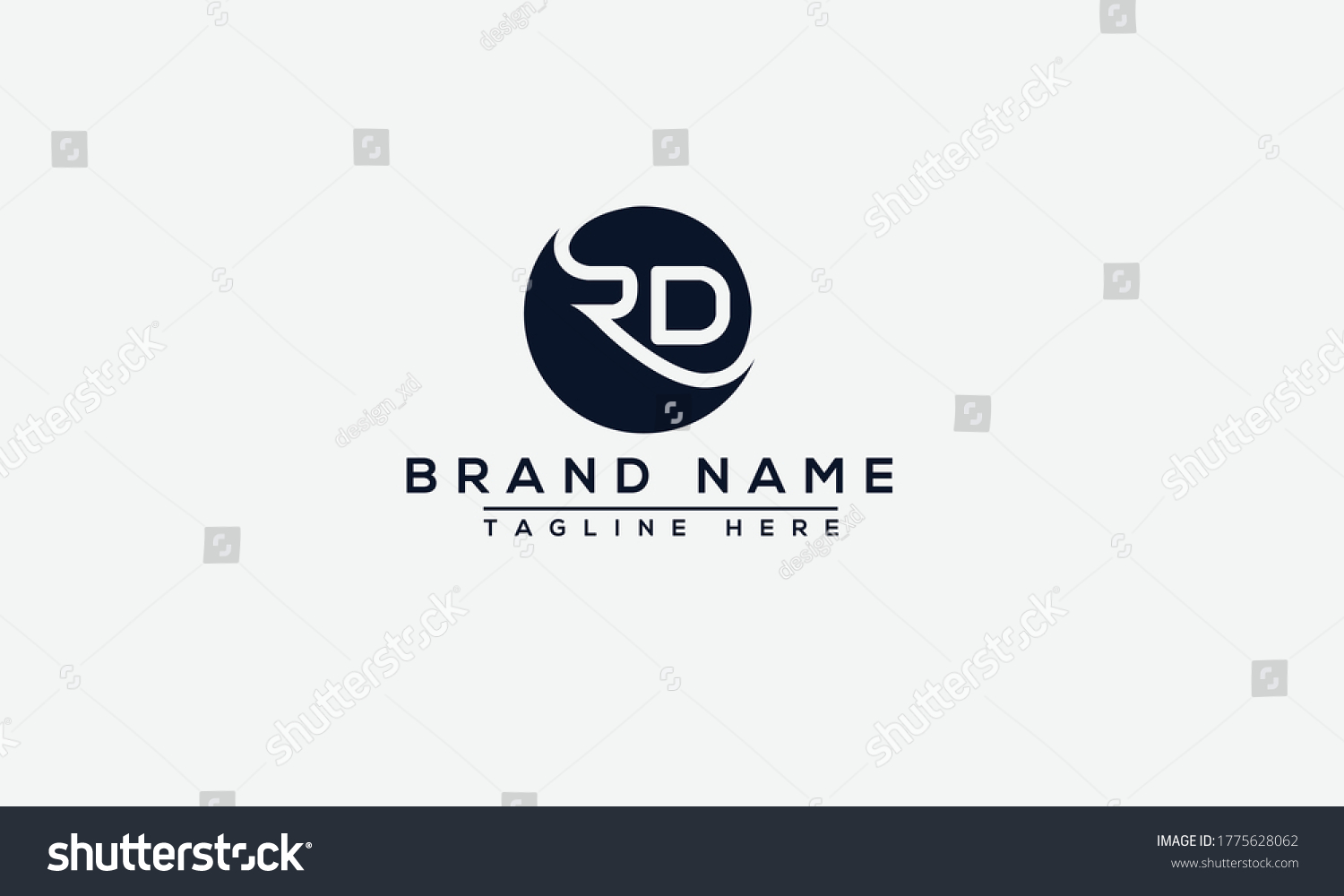 Rd Logo Design Template Vector Graphic Stok Vektör (Telifsiz ...