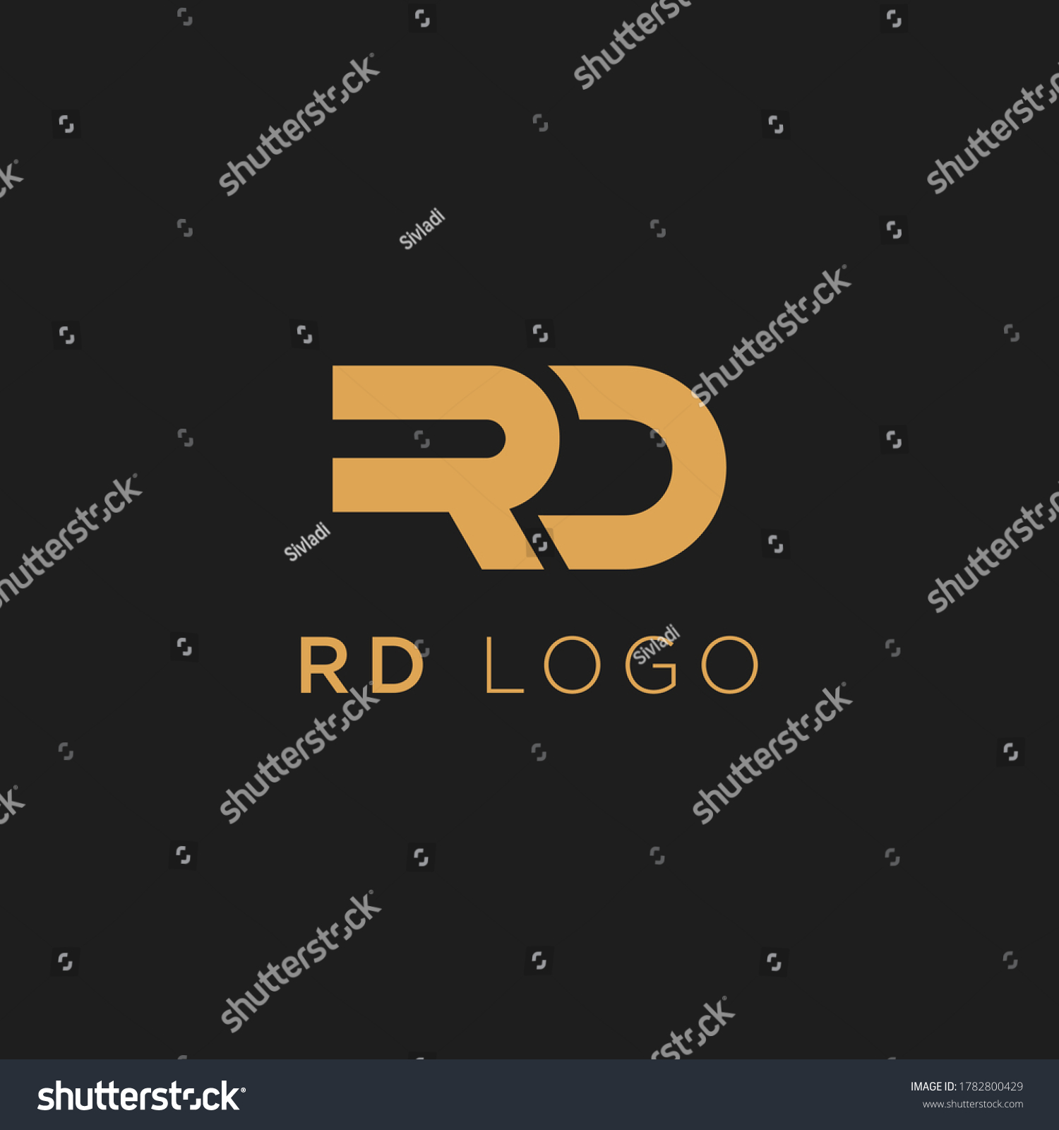 Rd Logo Design Vector Illustration Stock Vector (Royalty Free) 1782800429