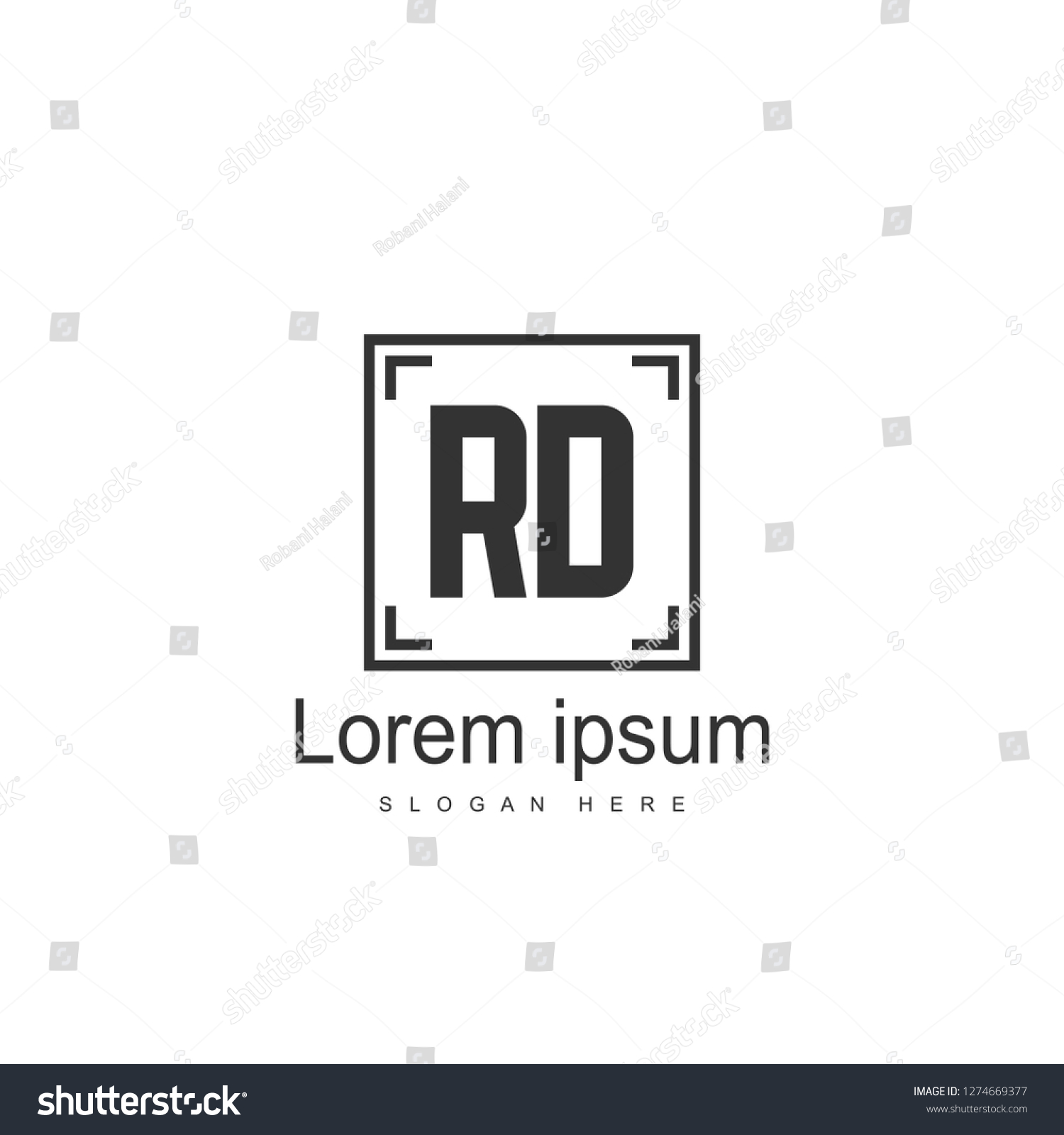 Rd Logo Template Design Initial Letter Stock Vector (Royalty Free ...