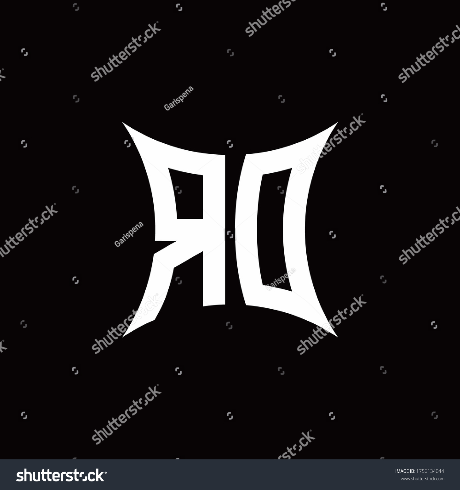Rd Monogram Logo Sharped Shape Design Stock Vector (Royalty Free ...