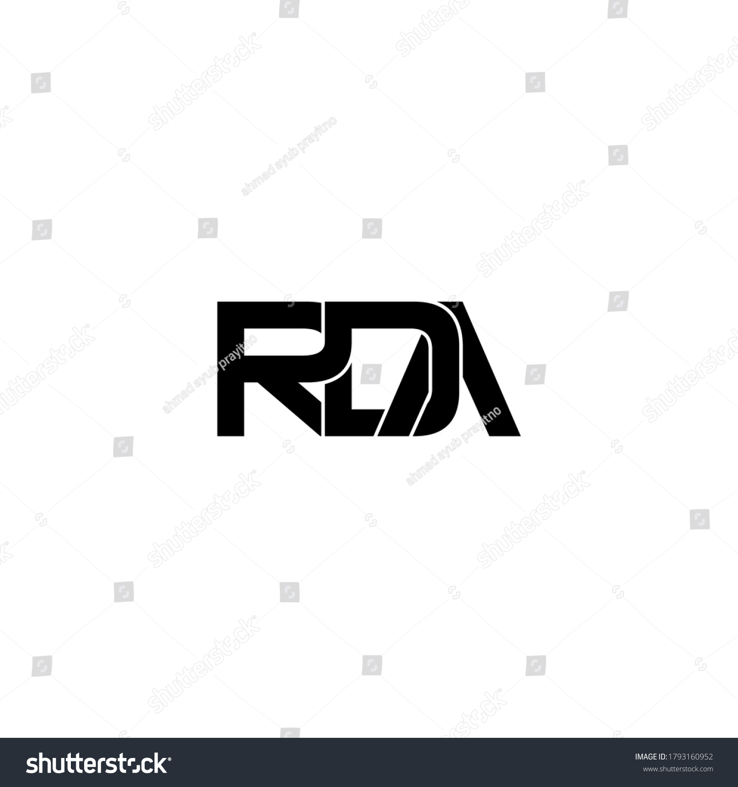 Rda Letter Original Monogram Logo Design: เวกเตอร์สต็อก (ปลอดค่า ...