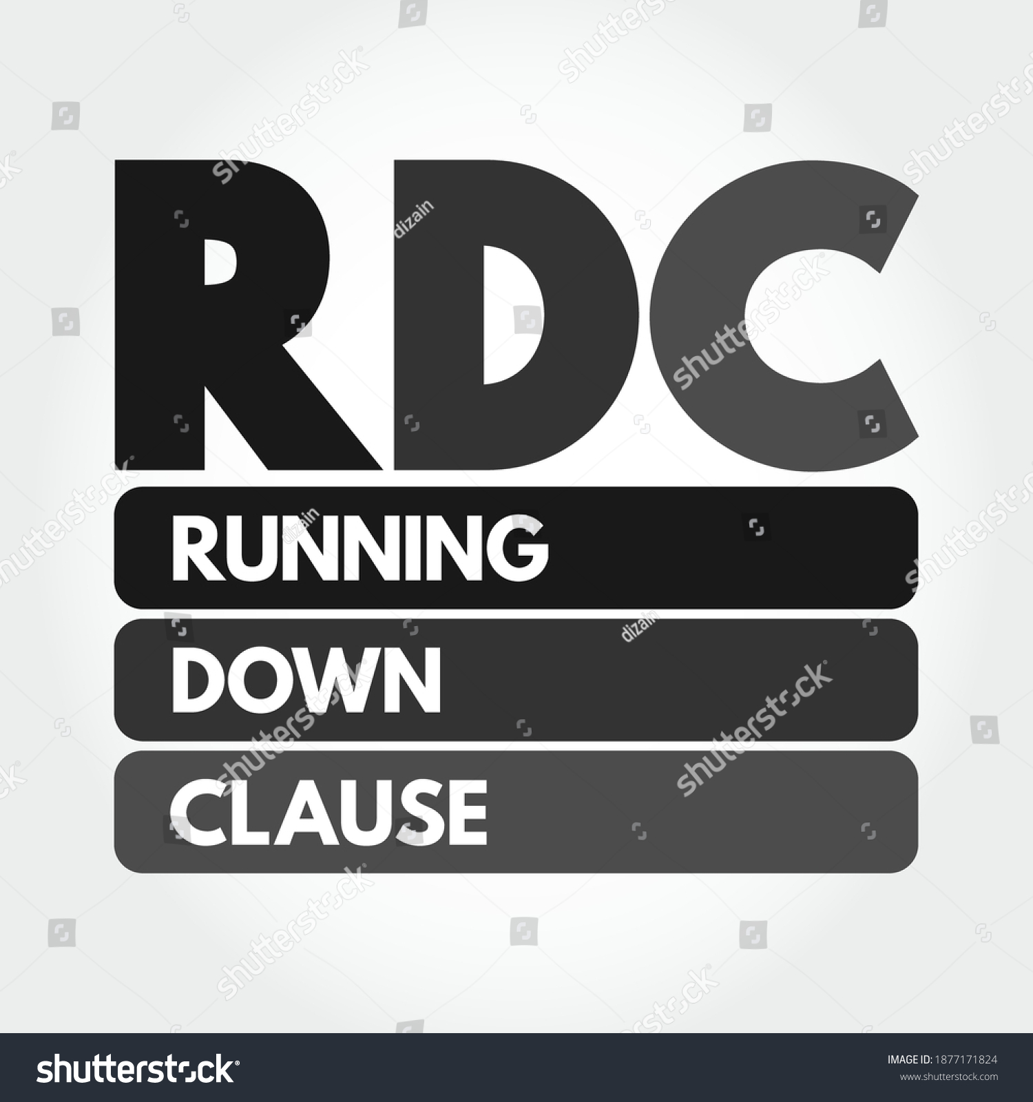 Rdc Running Down Clause Acronym Concept Stock Vector (Royalty Free ...