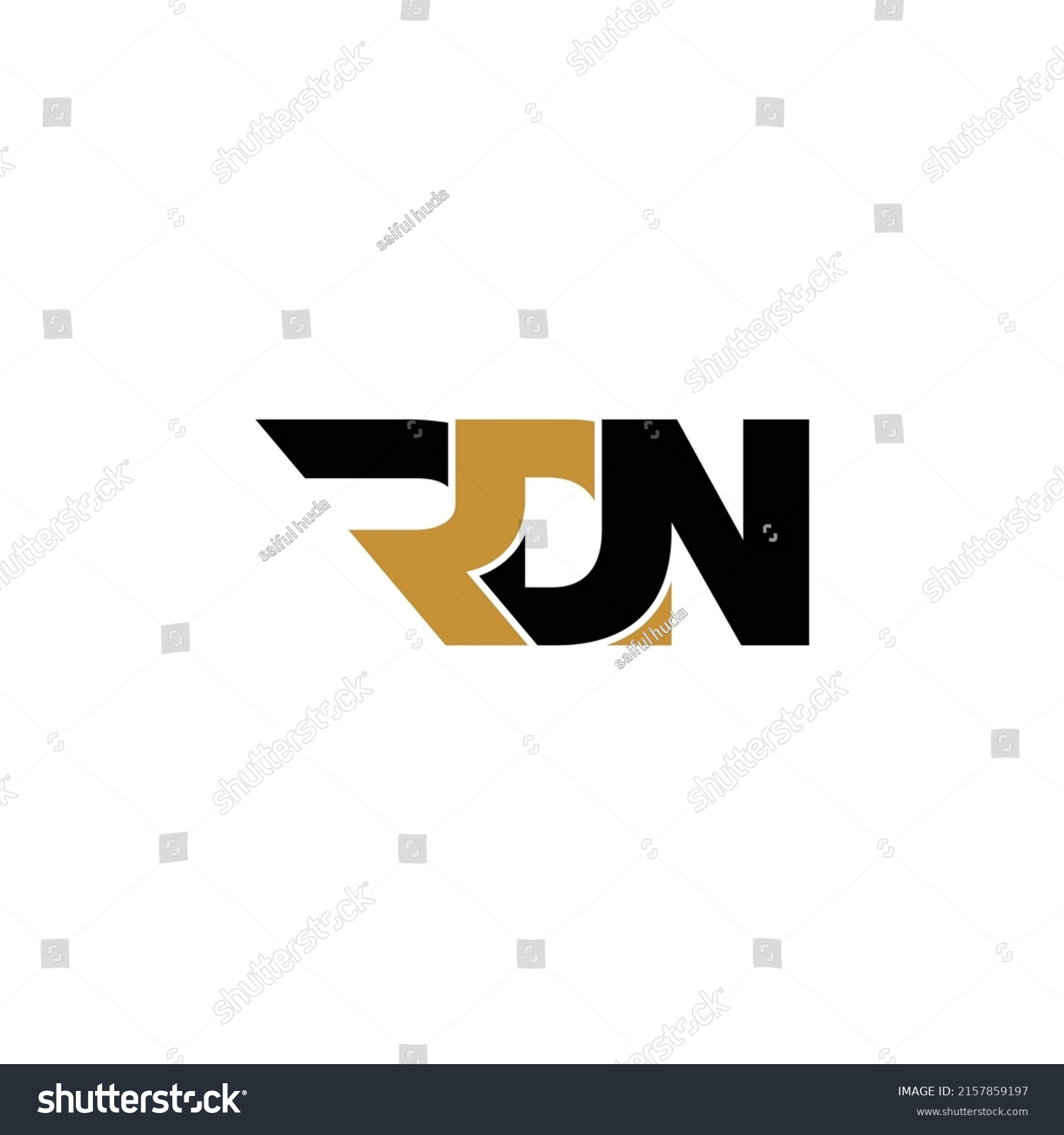 Rdn Letter Monogram Logo Design Vector Stock Vector (Royalty Free ...