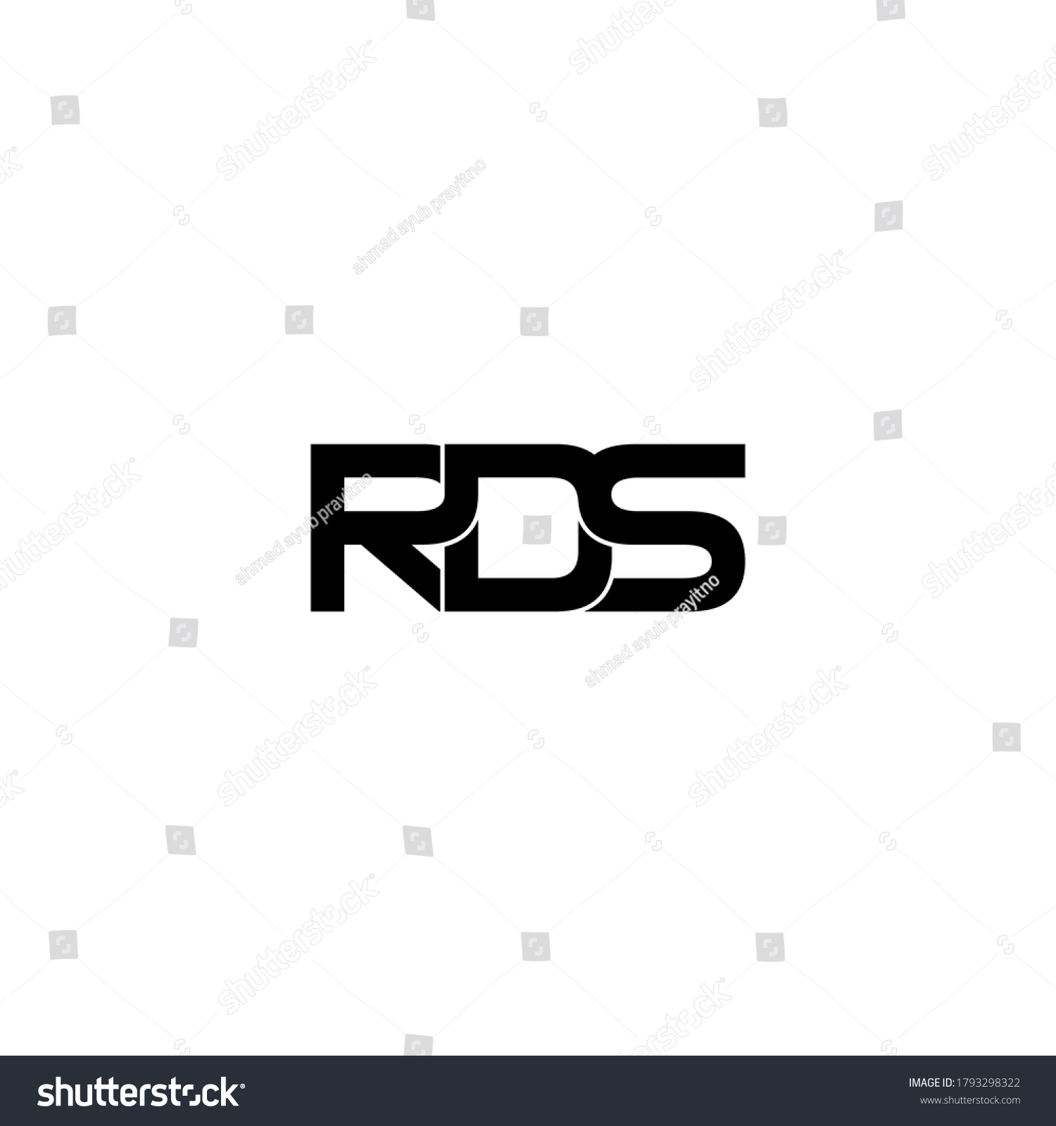 Vektor Stok Rds Letter Original Monogram Logo Design (Tanpa Royalti ...