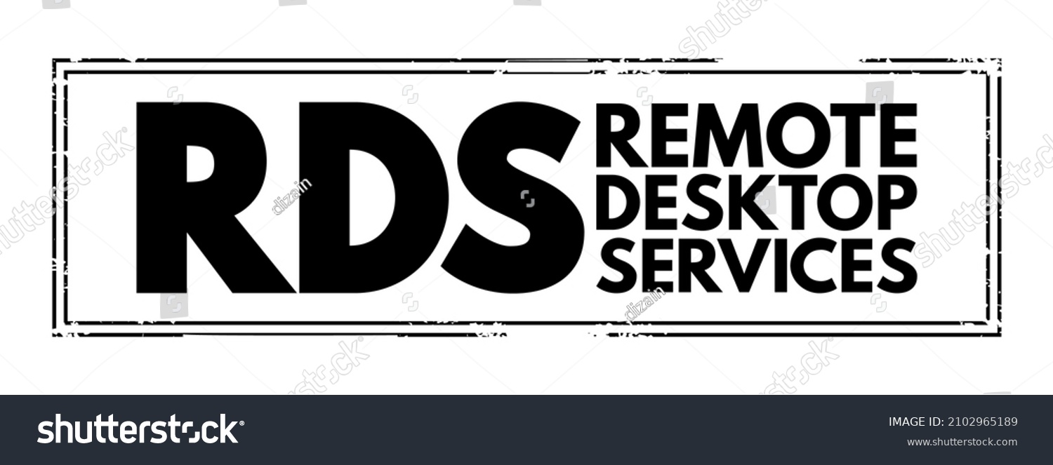 Rds Remote Desktop Services Acronym Text Stock Vector (Royalty Free ...