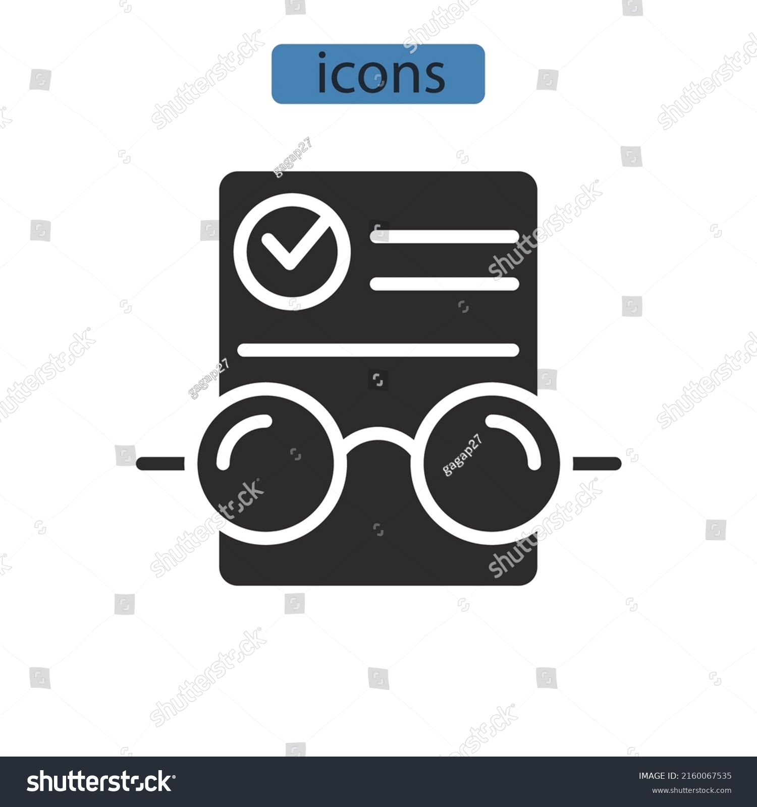 Readability Icons Symbol Vector Elements Infographic Stock Vector ...