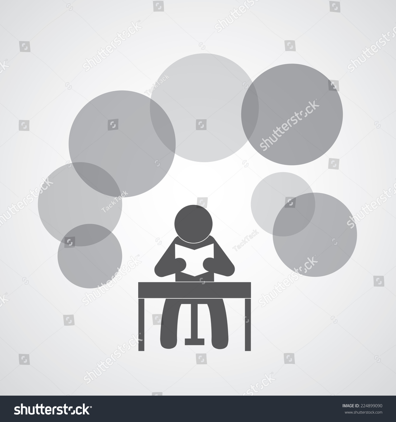 Reading Book Library Sign Stock Vector (Royalty Free) 224899090 ...