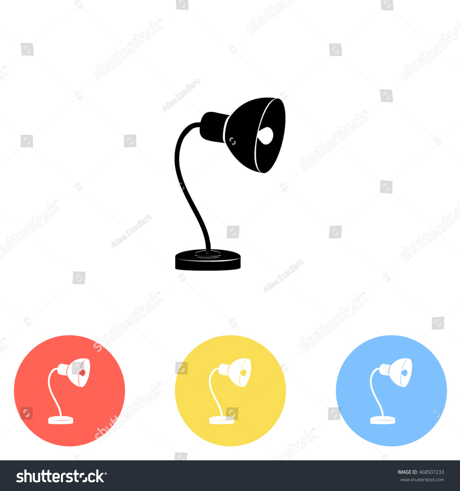 Readinglamp Icon Stock Vector (Royalty Free) 468507233