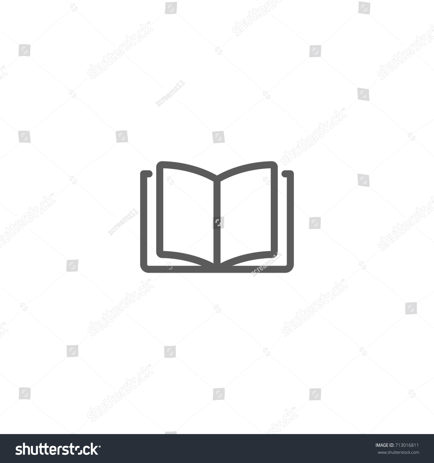 Reading Line Icon Vector On White Stock Vector (Royalty Free) 713016811
