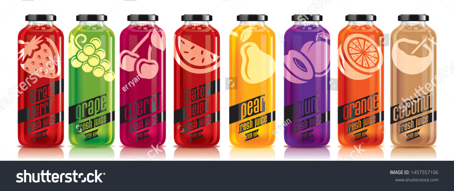 Ready Design Vector Juice Fruit Bottle Stock Vector (Royalty Free ...