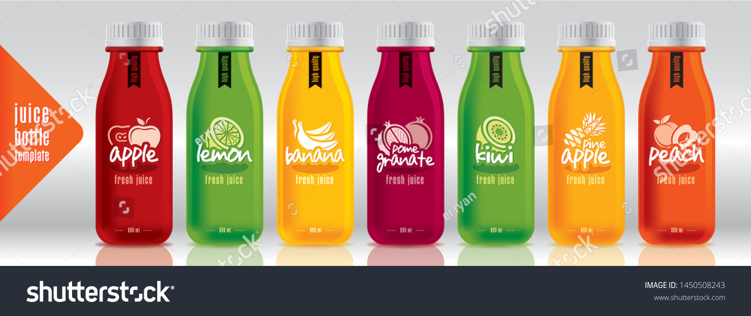 Ready Design Vector Juice Fruit Package Stock Vector (Royalty Free ...