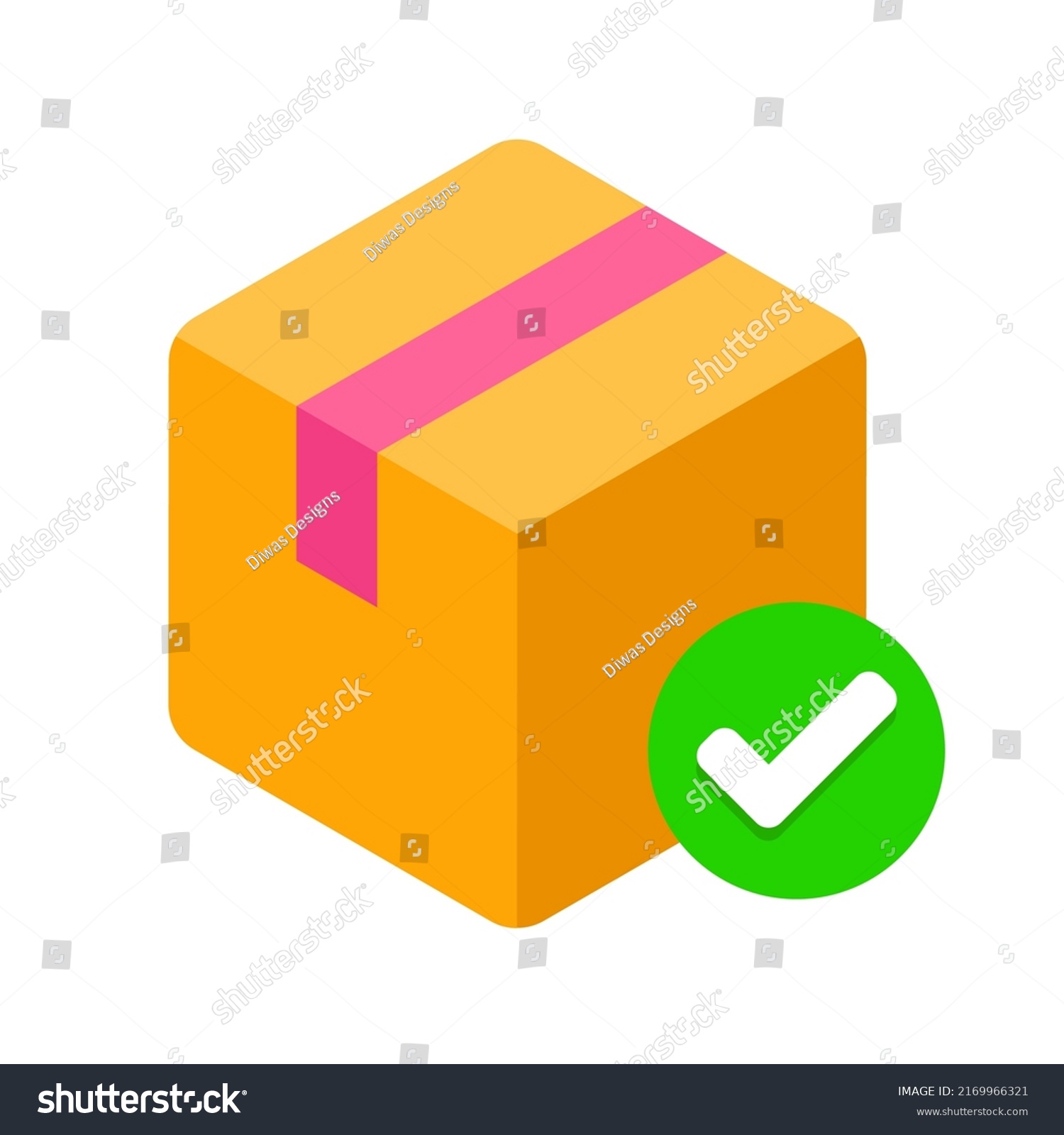 Ready Delivery Parcel Vector Illustration Flat Stock Vector (Royalty ...